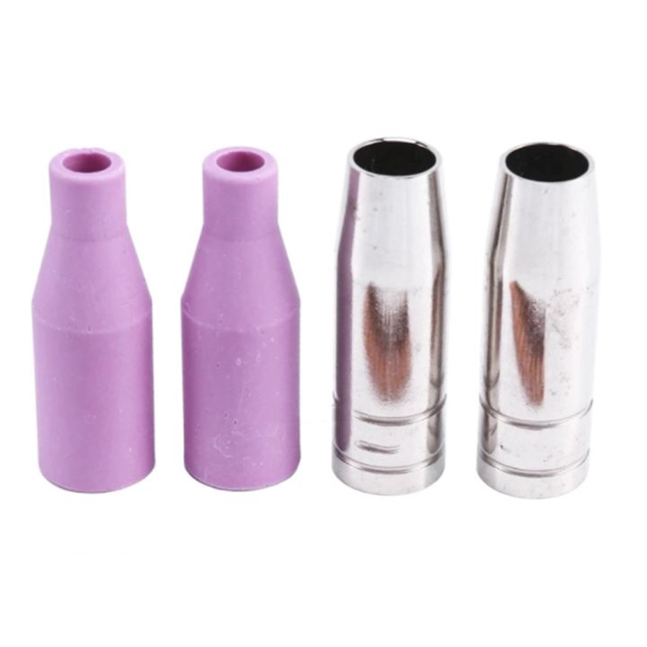 4Pcs MB15AK MIG/ Gas Ceramic Nozzle Welding Tip Nozzle Shield Cup for ...
