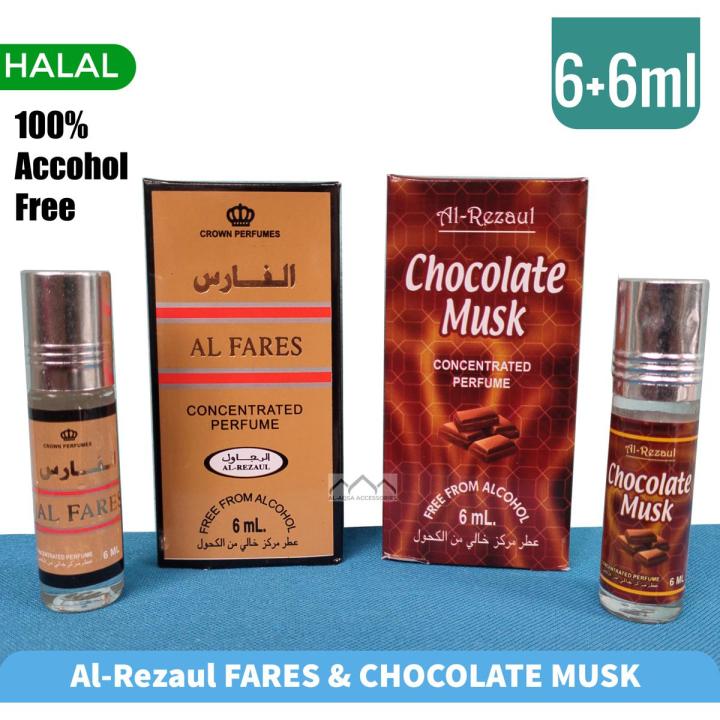 Al Rezaul Chololate musk and Al Fares Attar Long Lasting Roll On Non ...