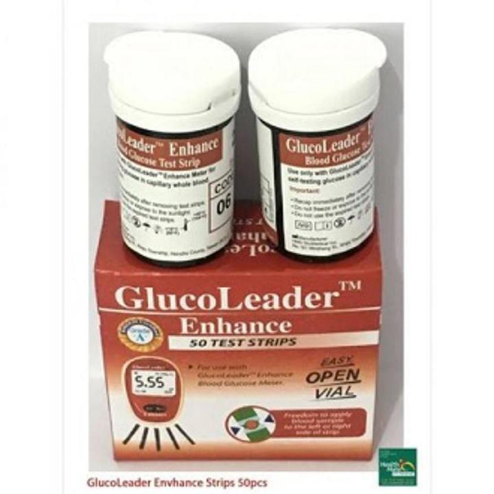 GlucoLeader Enhance RED Strips For Blood Glucose Monitor 25Test Strips ...