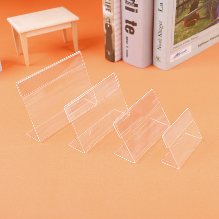 5pcs Acrylic Desk Sign Label Frame Price Tag Display Business Card ...