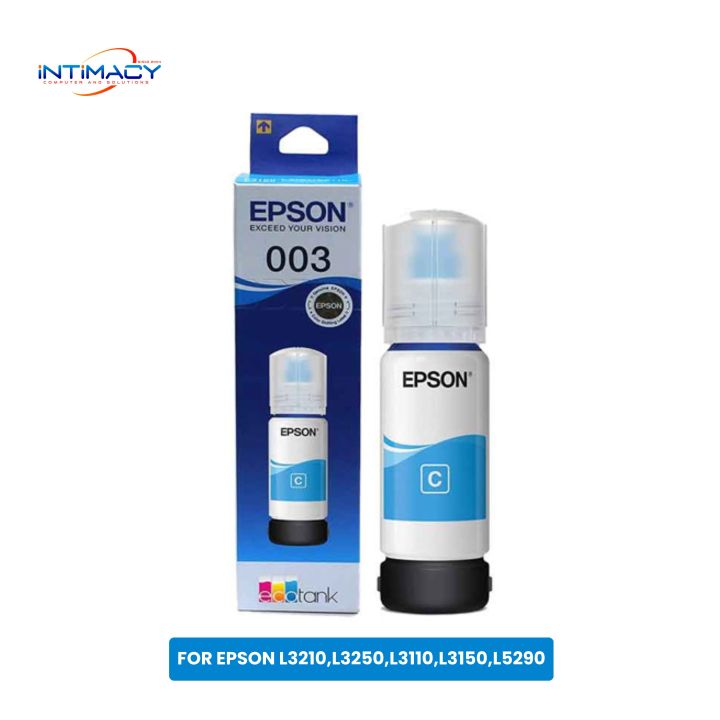 Epson 003 Cyan Ink Bottle For Epson EcoTank L3110, L3150, L3250, L3210 ...