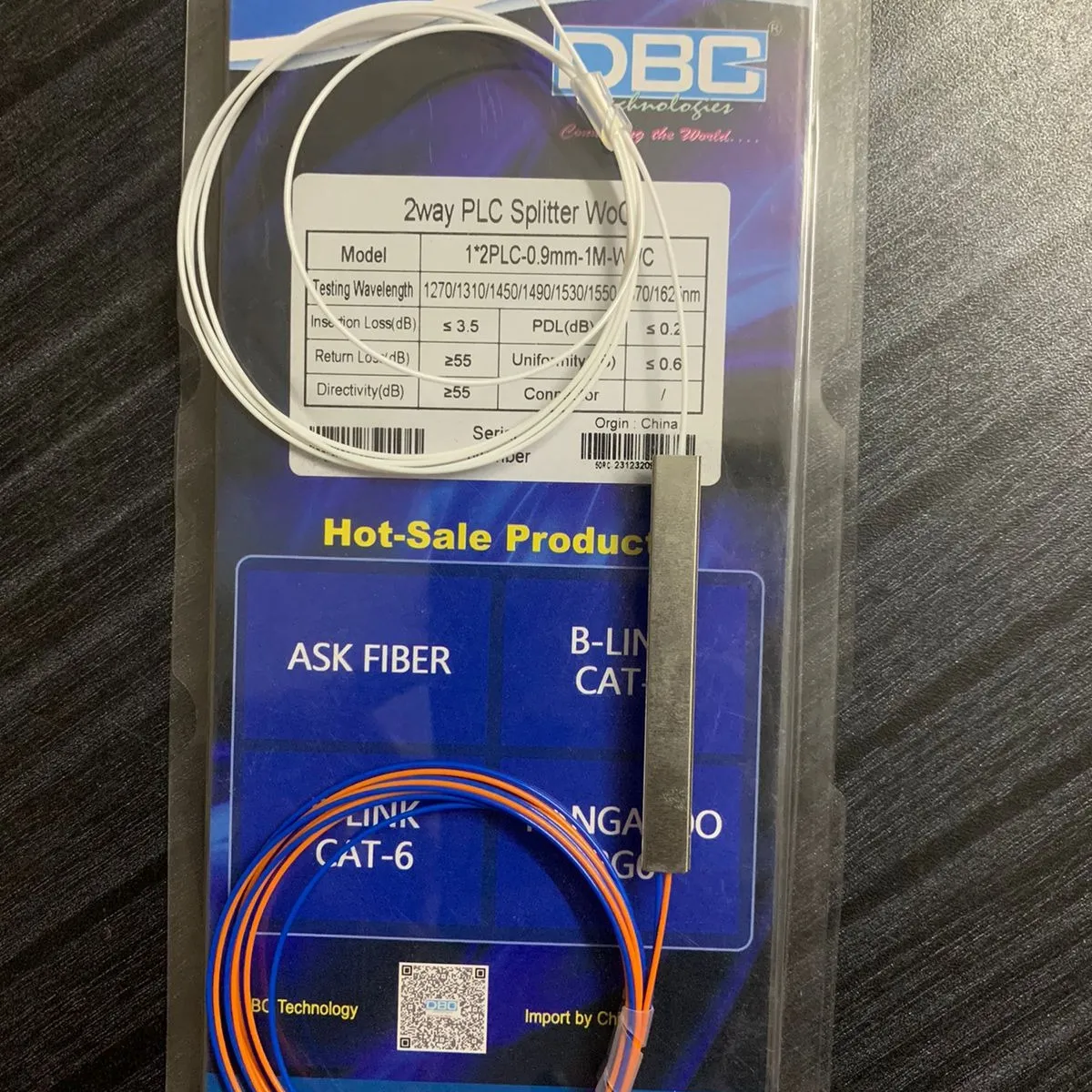DBC FTTH 1:16 optical fiber PLC splitter without connector
