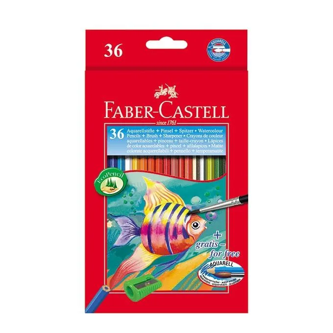 Redline Watercolor Pencil Fish - Long Hangtab (36 pcs) | Daraz.com.bd