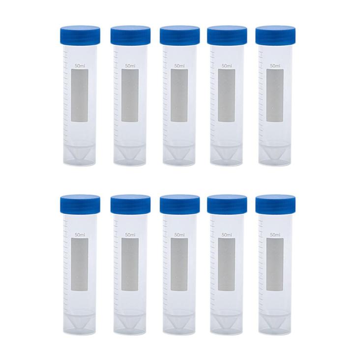10 Pieces 50Ml Plastic Transparent Centrifuge Tube with Scale Plastic ...