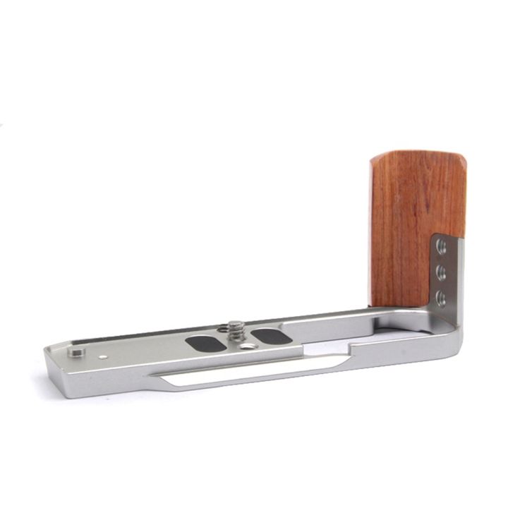 Quick Release L Plate Wooden Side Handle Bracket Handgrip Silver ...