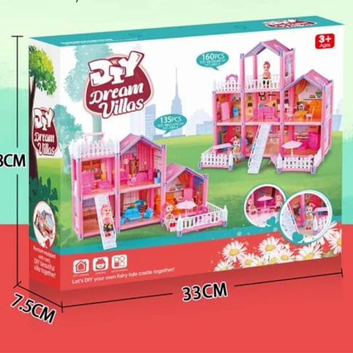 Baby Little Girl Toy Princes Castle Villa Toy DIY 135 pcs Dream Villa ...