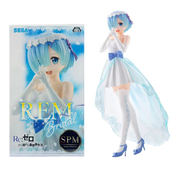 Anime Rem Figure Wedding Dress Crystal Dress Dress Up Figure RE: Zero ...