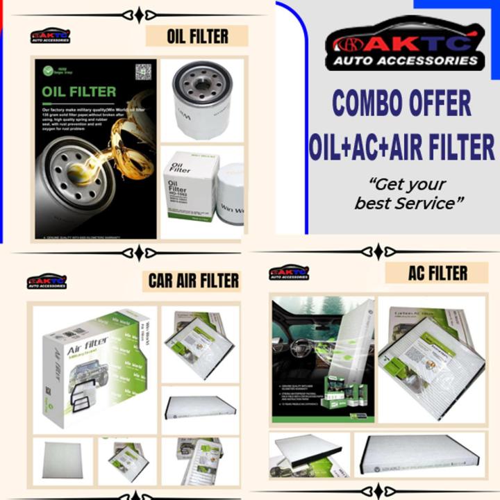 High quality Cabin AC Filter AIR FILTER OIL FILTER COMBO SET For Toyota ...