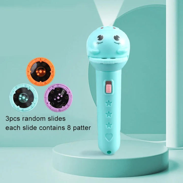 Mini Projector Torch Kids Flashlight Story Book Educational Light-up ...
