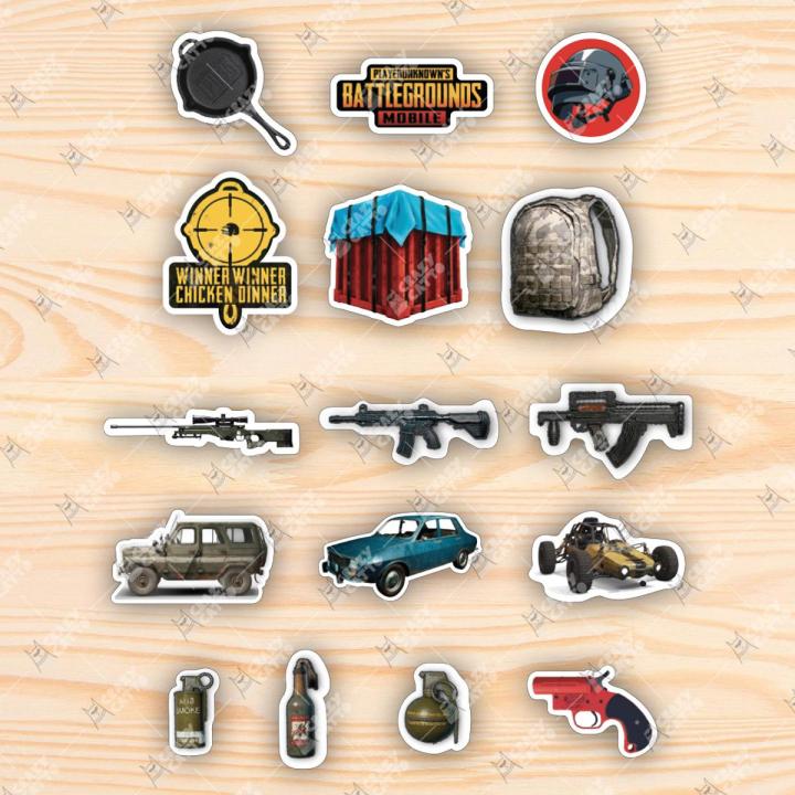 P U B G Sticker Pack 1 Laptop Mobile Vinyl Sticker | Daraz.com.bd