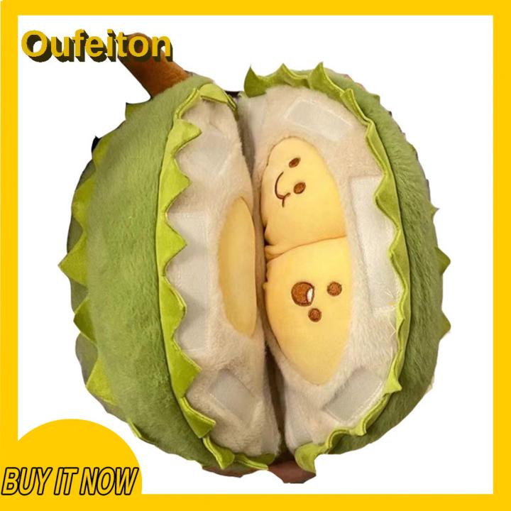Oufeiton Durian Lover Plush Toy Realistic Durian Plush Toy with ...