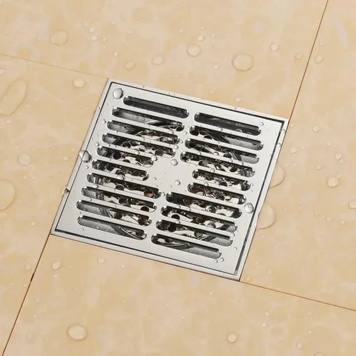 SUS 304 Stainless Steel Square Shower Grate Waste Tile Insert Square ...