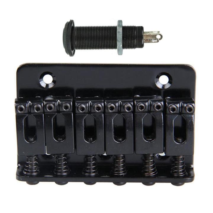 6 Saddle Hardtail Bridge Top Load 65mm Electric Guitar Bridge (Black ...