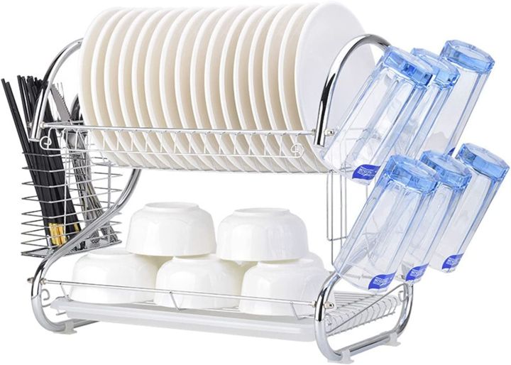 Dish Drainer Rack 2 Layer, Dish stand, plate rack | Daraz.com.bd