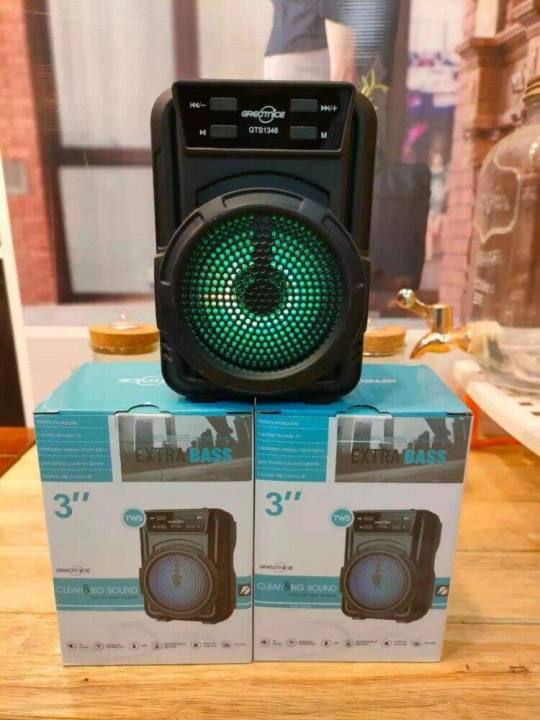 GTS-1346- 3'' Rechargeable Wireless Bluetooth Speaker Extra Bass WITH ...