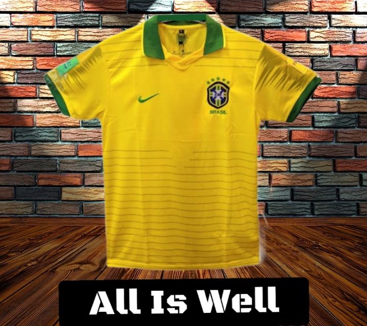 Brazil Jersey Polo Shirt For Mens | Daraz.com.bd