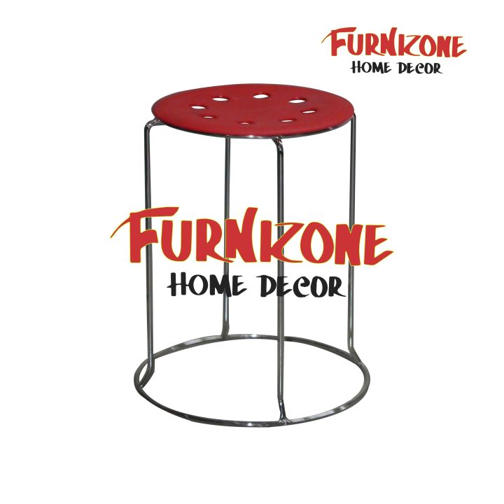 Stool stainless steel (Orange Color) by furnizone home decor | Daraz.com.bd