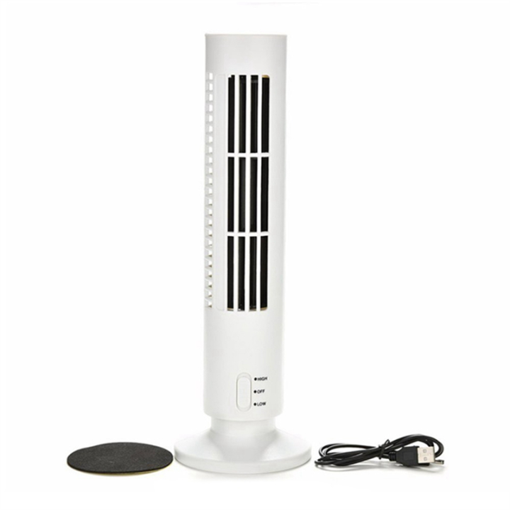 USB Rechargeable Tower Fan, Cooling Portable Fan Standing Bellyless Fan ...