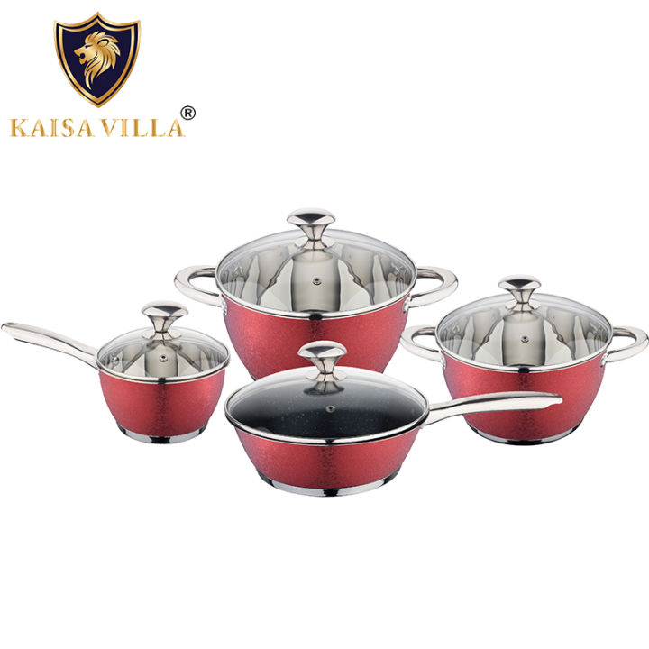 Kaisa Villa Stainless Steel Induction bottom 8 pcs Cookware Set (KV ...