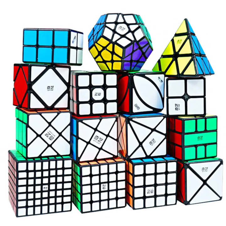 QIYI Extreme Magic Cube 3x3x3 4x4x4 5x5x5 Puzzle Black Stickers ...