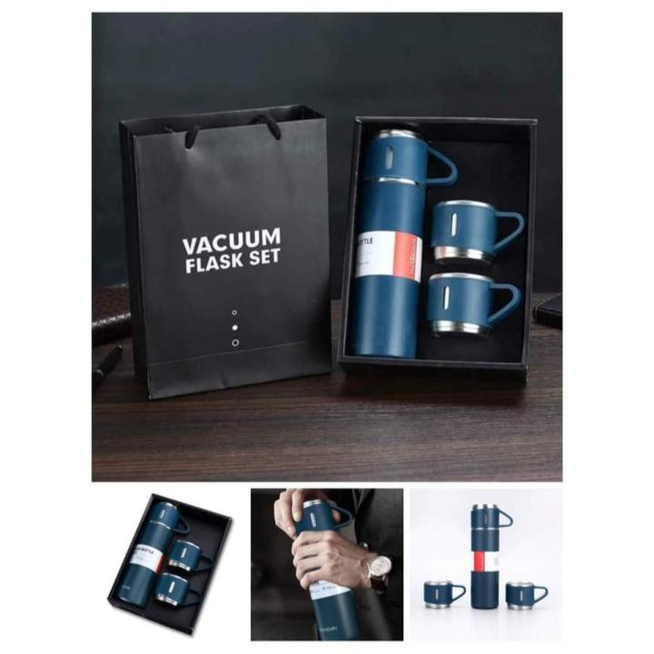 Vacuum Flask Set Stainless Steel Drinking Metal Water Bottle Gift High ...