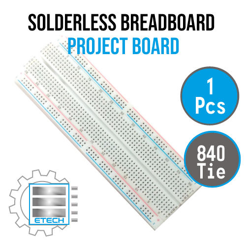 Electronic Spices 840 Tie Point Solderless Breadboard 840 Round Hole ...