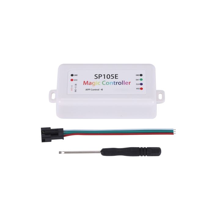 SP105E Wireless Bluetooth Controller APP WS2811 WS2812B WS2801 SK6812 APA102 Individually ...
