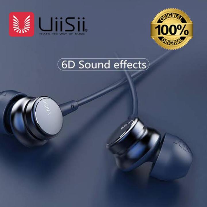 UiiSii HM9 Wired Heavy Bass Music Metal In-ear with Mic Earphone - Black | Daraz.com.bd