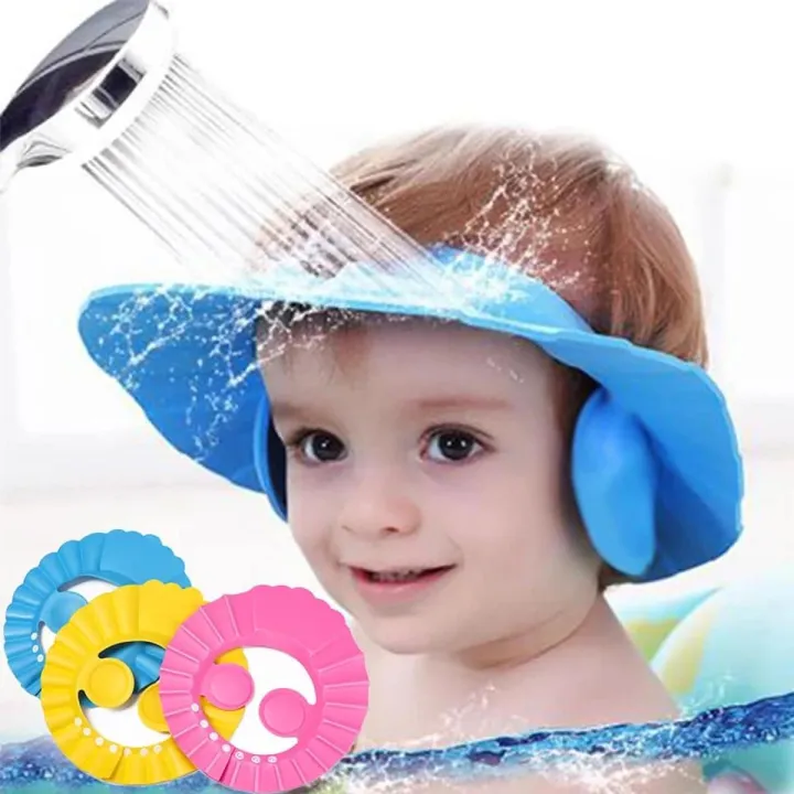 Adjustable Baby Swim Cap, Adjustable Baby Swim Cap Bath Shampoo Eye ...