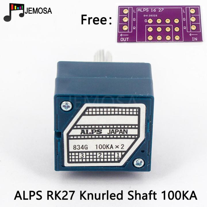 1PC Japan ALPS RK27 Volume LOG Stereo Potentiometer 2-gang Dual 10K/20K ...