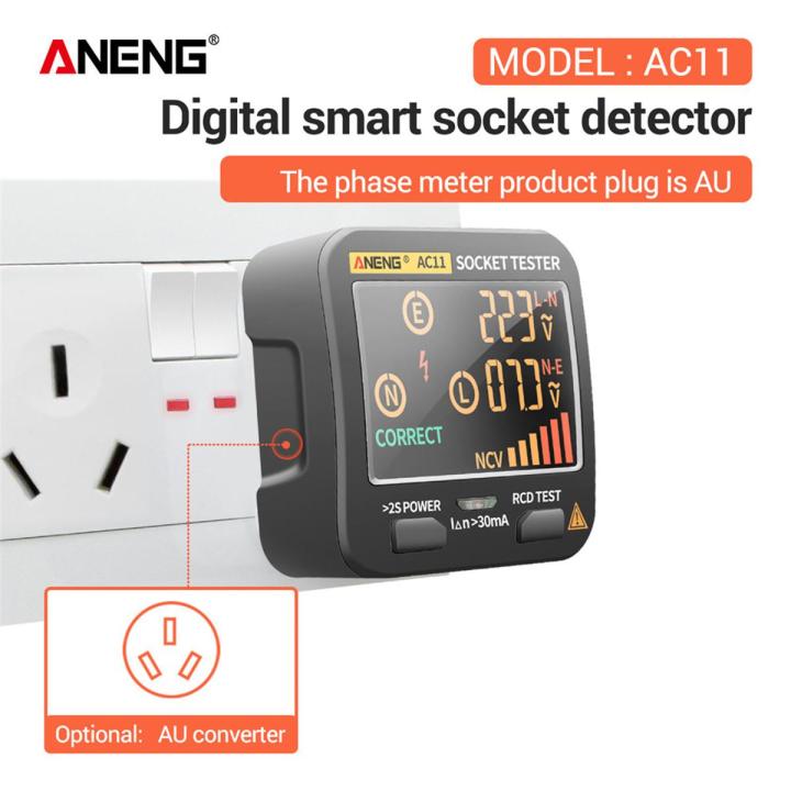 ANENG Non-contact LED Digital Smart Socket Detector Electricity Voltage ...