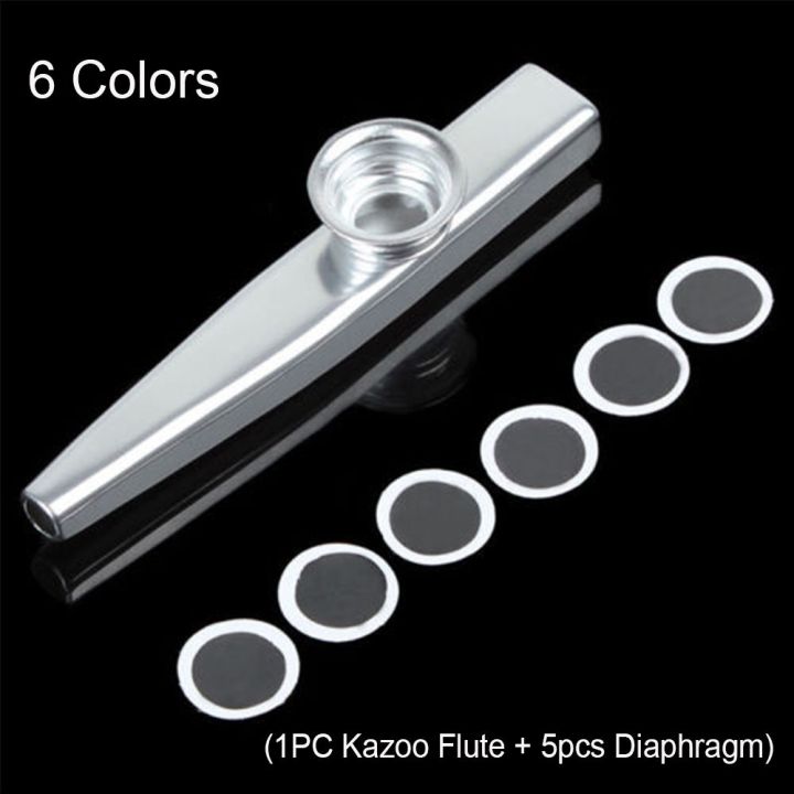 Musical Instruments Gift Silver Aluminum Harmonica Metal Kazoo Flute 5 ...