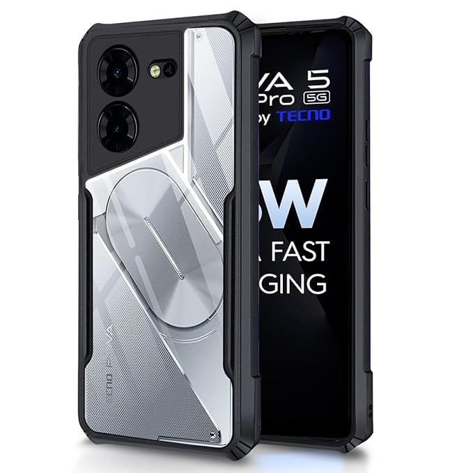 TECNO POVA 5PRO 5G Protective Black Border Crystal Clear Xundd Mobile ...