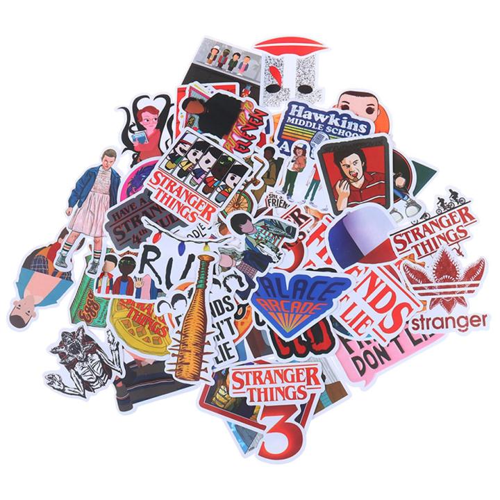 50Pcs/Pack Stranger Things Skateboard Stickers Vinyl Laptop Luggage ...