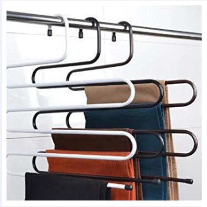 5 layers S Shape MultiFunctional Clothes Hangers Pants Storage Hangers ...