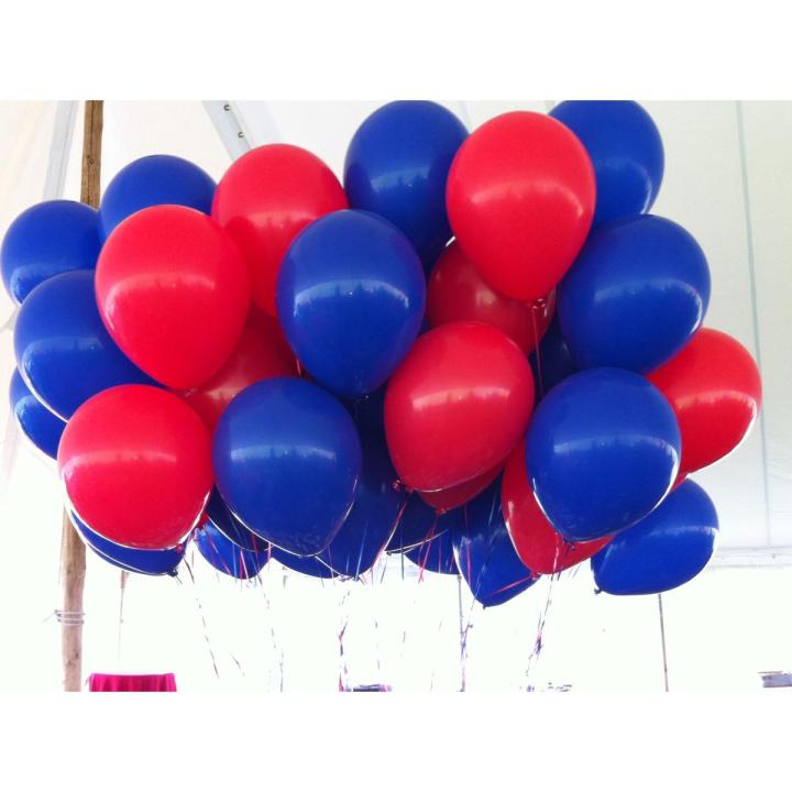 Red And Blue Balloons - 50pcs | Daraz.com.bd