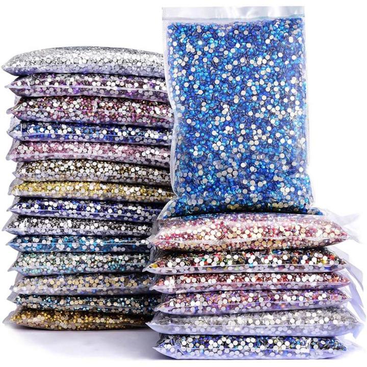 2000Pcs 2mm Multicolor Resin Rhinestones Flatback Crystal Sparkling ...