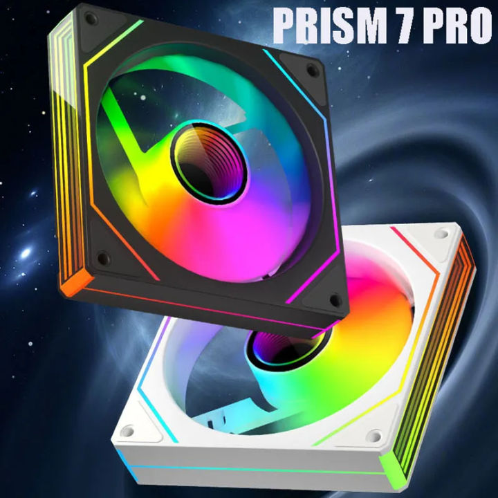 PRISM 7 PRO Computer Chassis Fan 12cm ARGB 4 Pin PWM Quiet Cooling Fan 12V Large Air Volume 56 ...