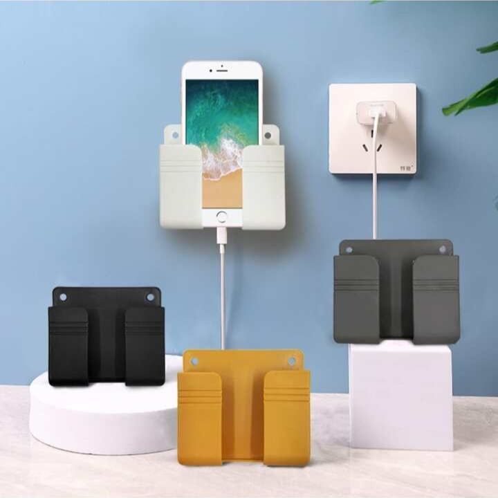 Mobile Phone Charging Hanging Holder Multifunction Wall Mounted Plug ...