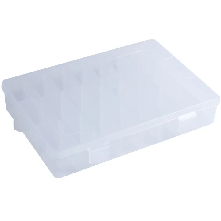 24 Compartment Slot Storage Box Practical Adjustable Plastic Case ...