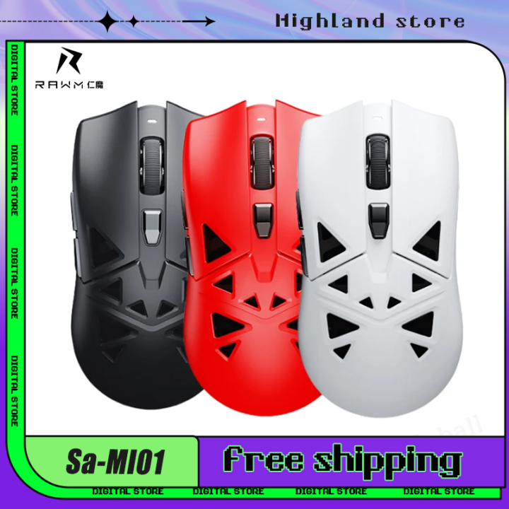 Rawm Sa-Ml01 Wireless Gamer Mouse 3 Mode Usb/2.4g/Bluetooth Mouse Paw3395 Sensor 650ips Light ...