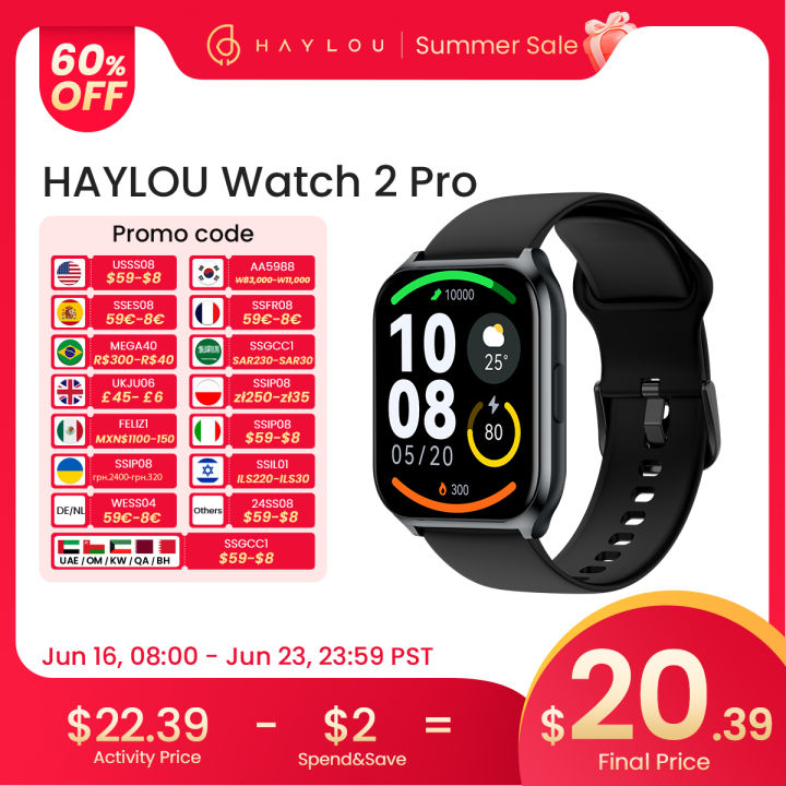 HAYLOU Watch 2 Pro (LS02 Pro) Smartwatch 1.85inch Large Display 100 ...