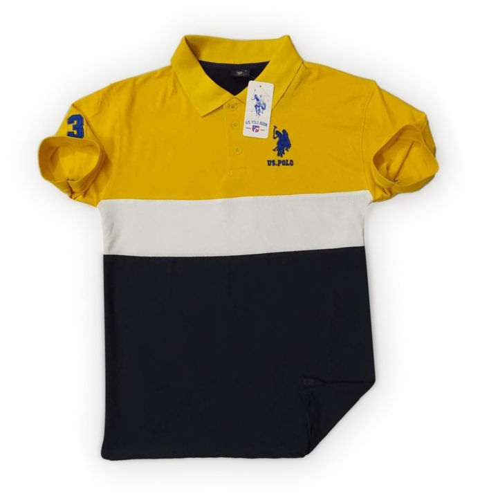 Understated -Choice and Remark -Yellow Cotton Casual Polo Shirt for Men ...