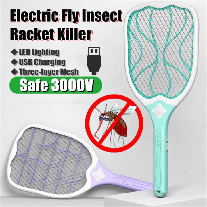 Pick for you Electronic Bug Zapper Racket Mosquito Fly Swatter Wasp ...