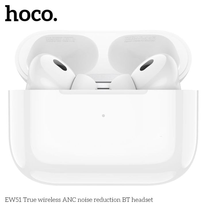 Hoco EW51 TWS Wireless ANC Noise Reduction Earbuds Low Latency Touch Controls Bluetooth v5.3 ...