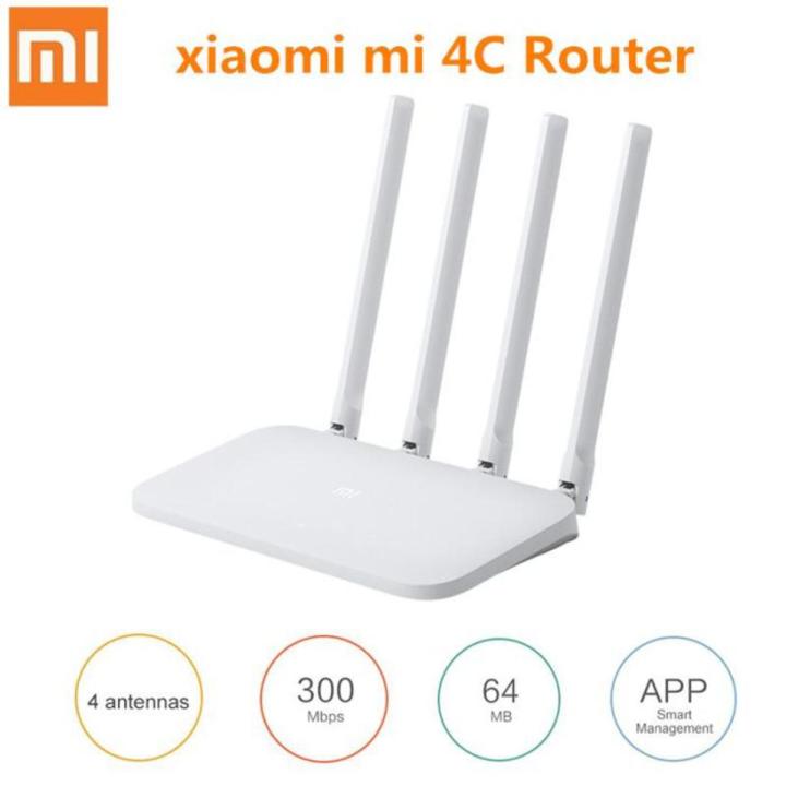 Xiaomi Mi 4C Wireless Router 2.4GHz / 300Mbps / Four Antennas - (Global ...