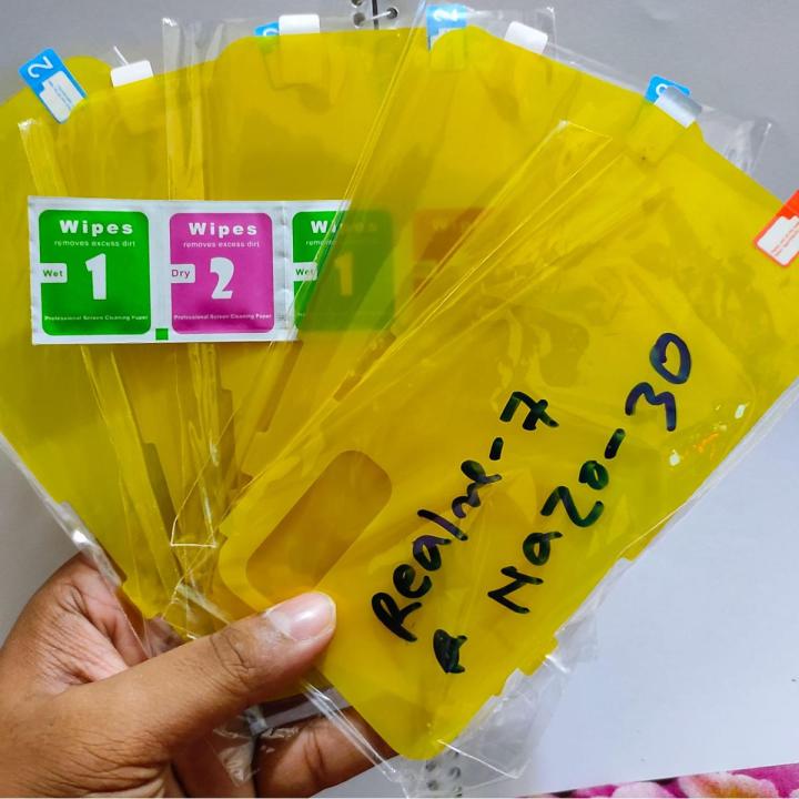 REALME 7/7 Pro/NAZO 30 Clear Transparent Back Side Poly Sticker | Daraz ...