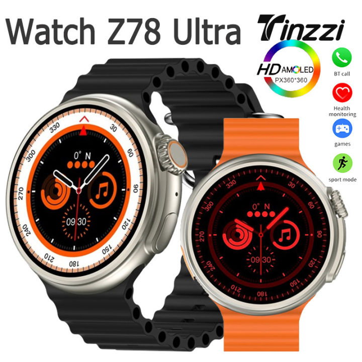 Tinzzi Ultra Smartwatch Full Touch HD AMOLED Round 1.52" Screen ...