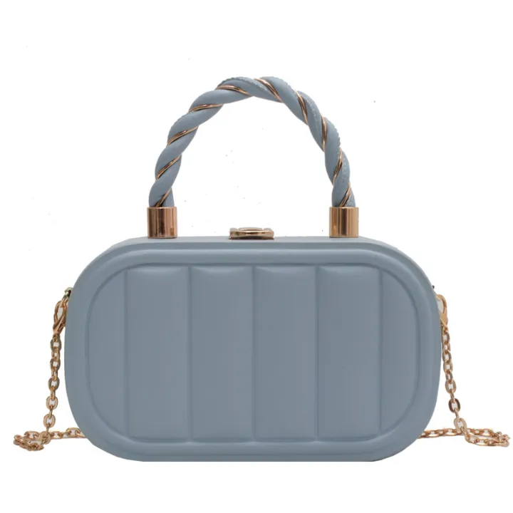 IELGY women's niche design sense box diagonal chain small square bag ...