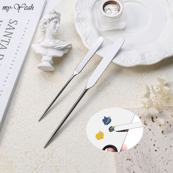 【Lejia】Myyeah Stainless Steel Silver Scraper Makeup Toner Color Mixing ...